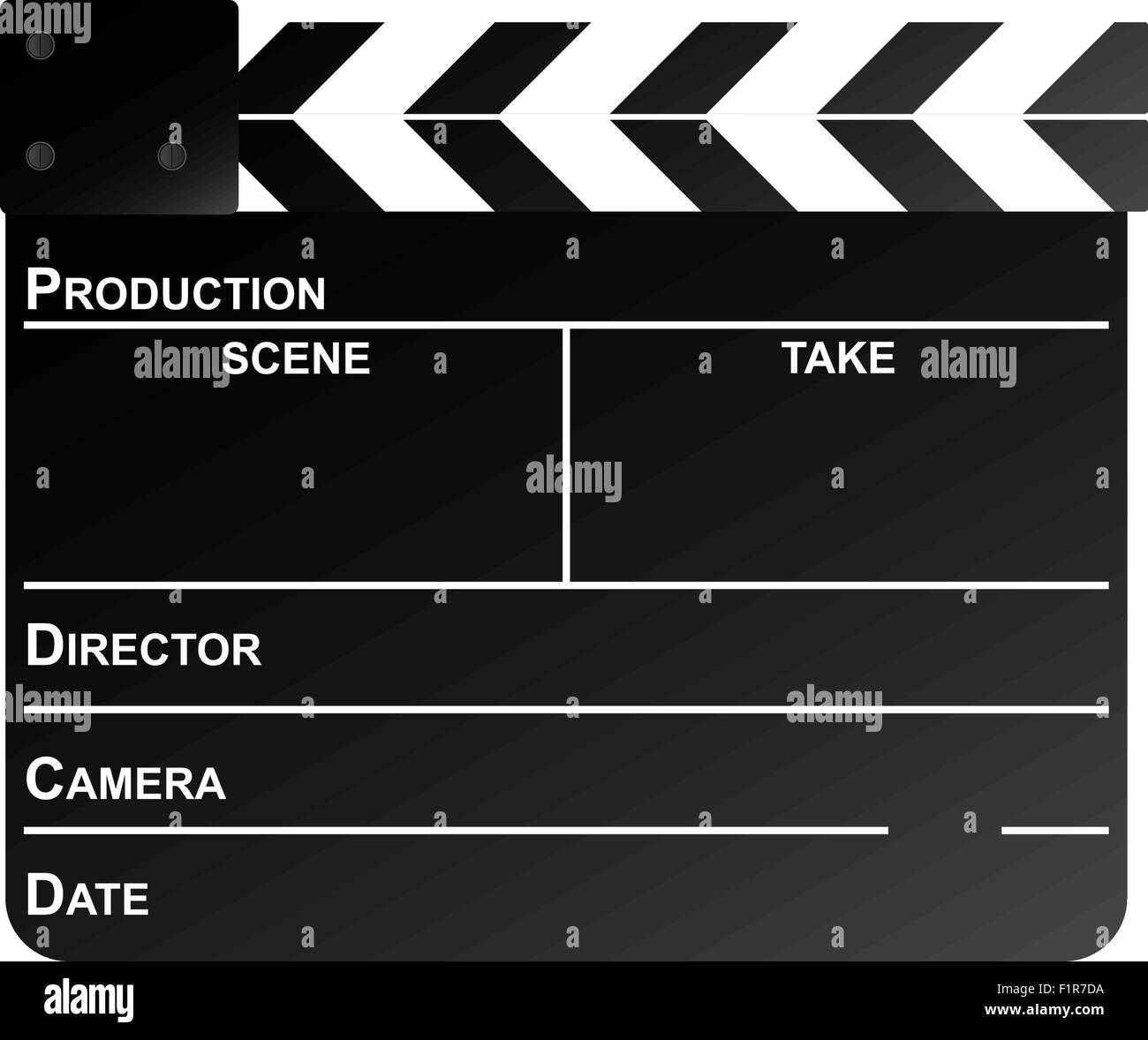 Movie clapper board on a white background. Vector illustration Stock ...