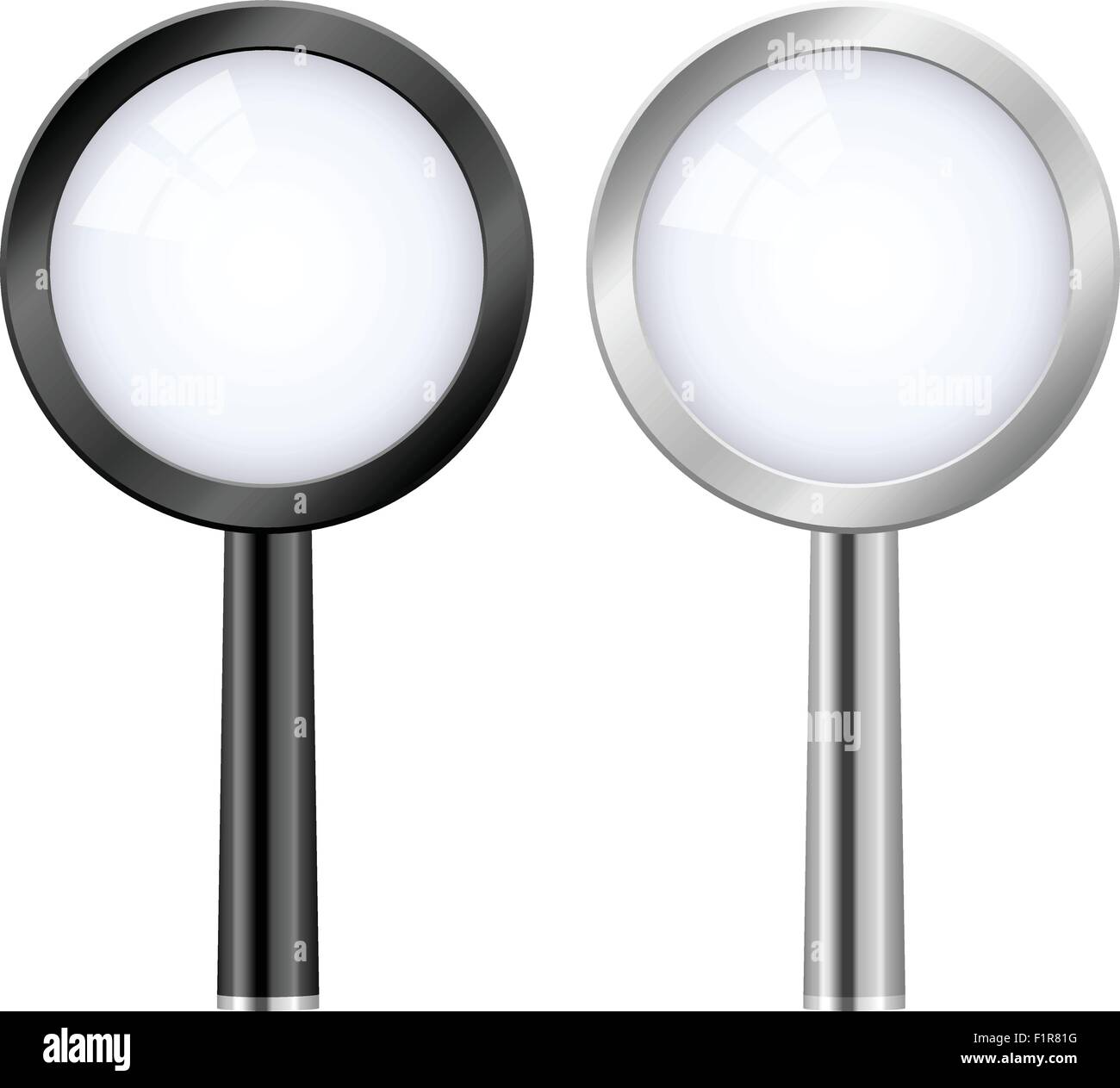 Magnifier isolated on a white background. Vector illustration Stock ...