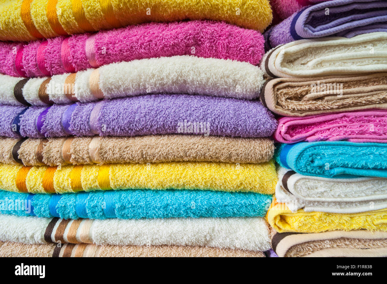 Close up stack multicolored hi-res stock photography and images - Alamy