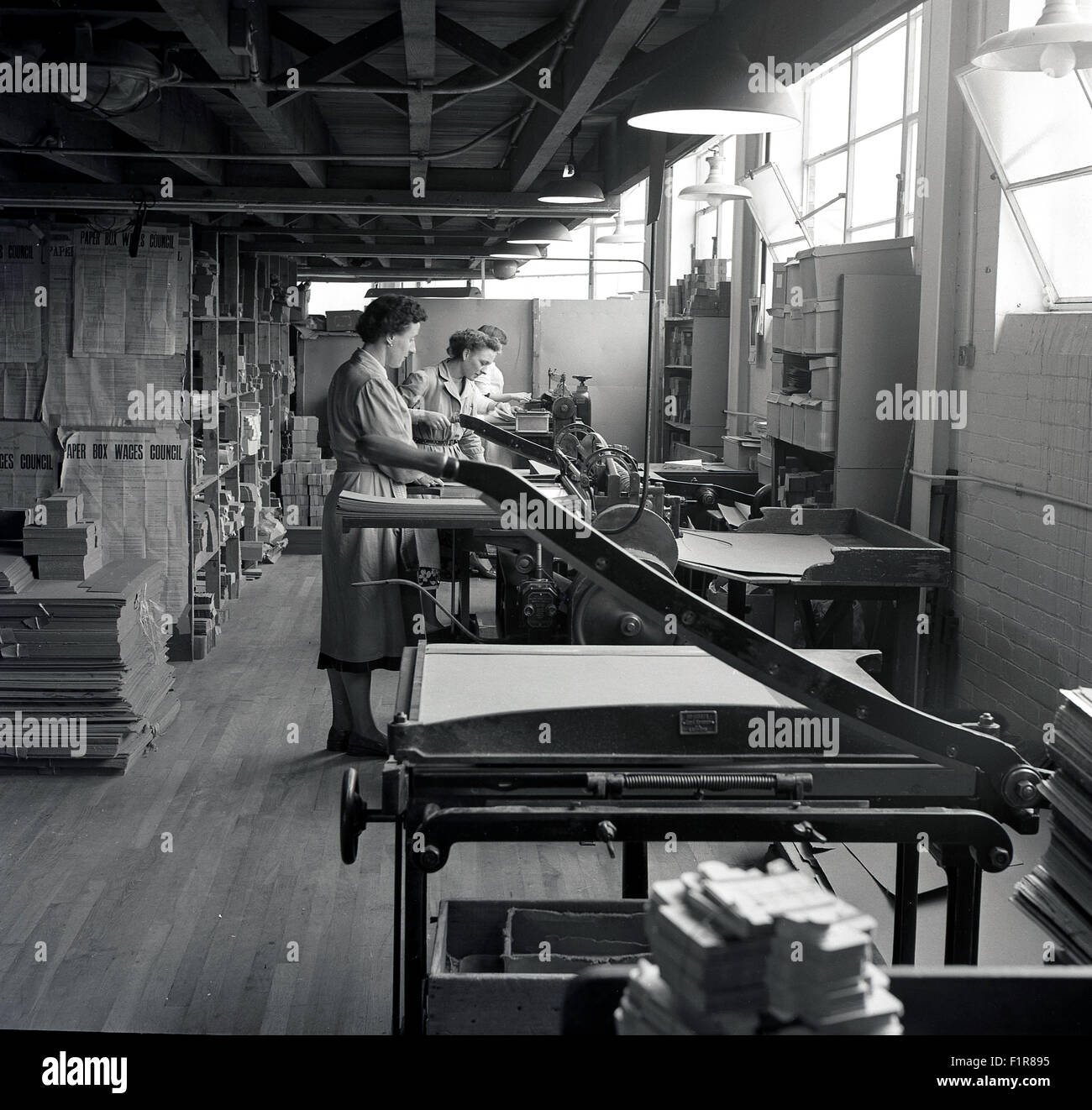 1950s historical female workers working hi-res stock photography and ...