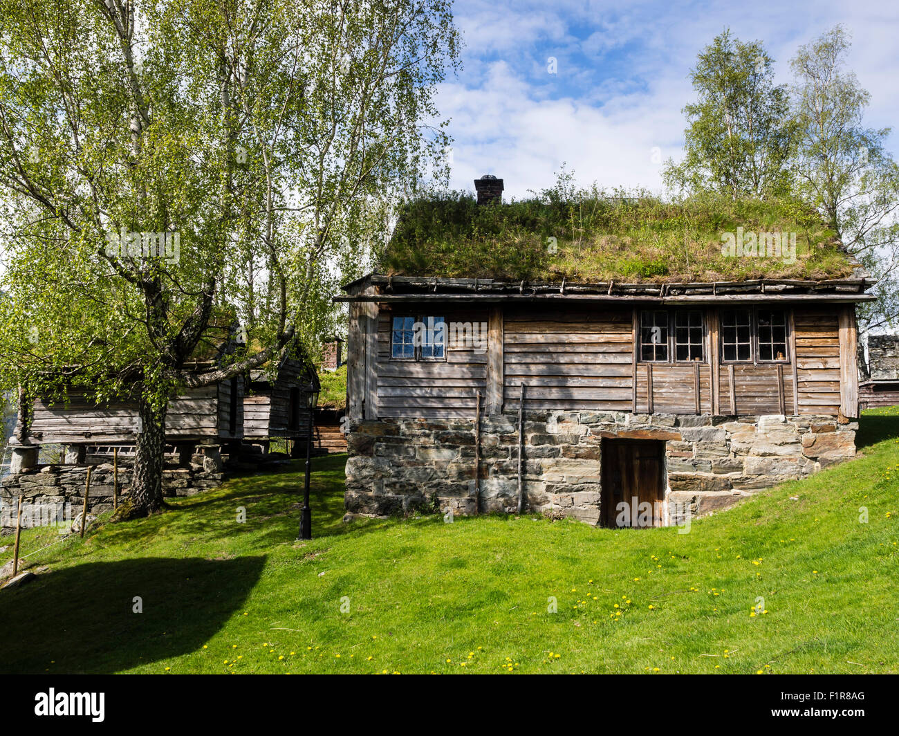 Skredhaugen open air museum, historical farm buildings, Lofthus ...