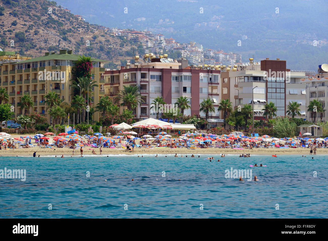Beach and seafront in Alanya, Turkey Stock Photo - Alamy