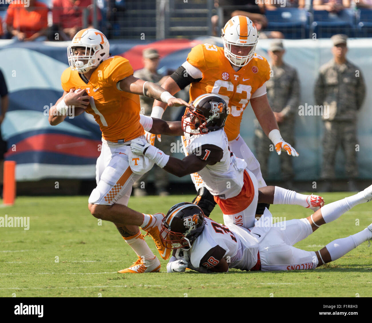 Nashville, Tennessee, USA. 5th September, 2015. Ben Hale #38 and ...
