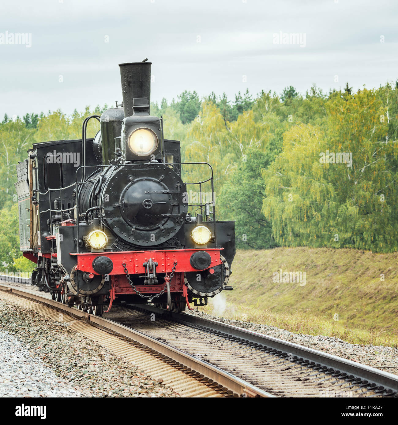 Retro steam locomotive Stock Photo - Alamy