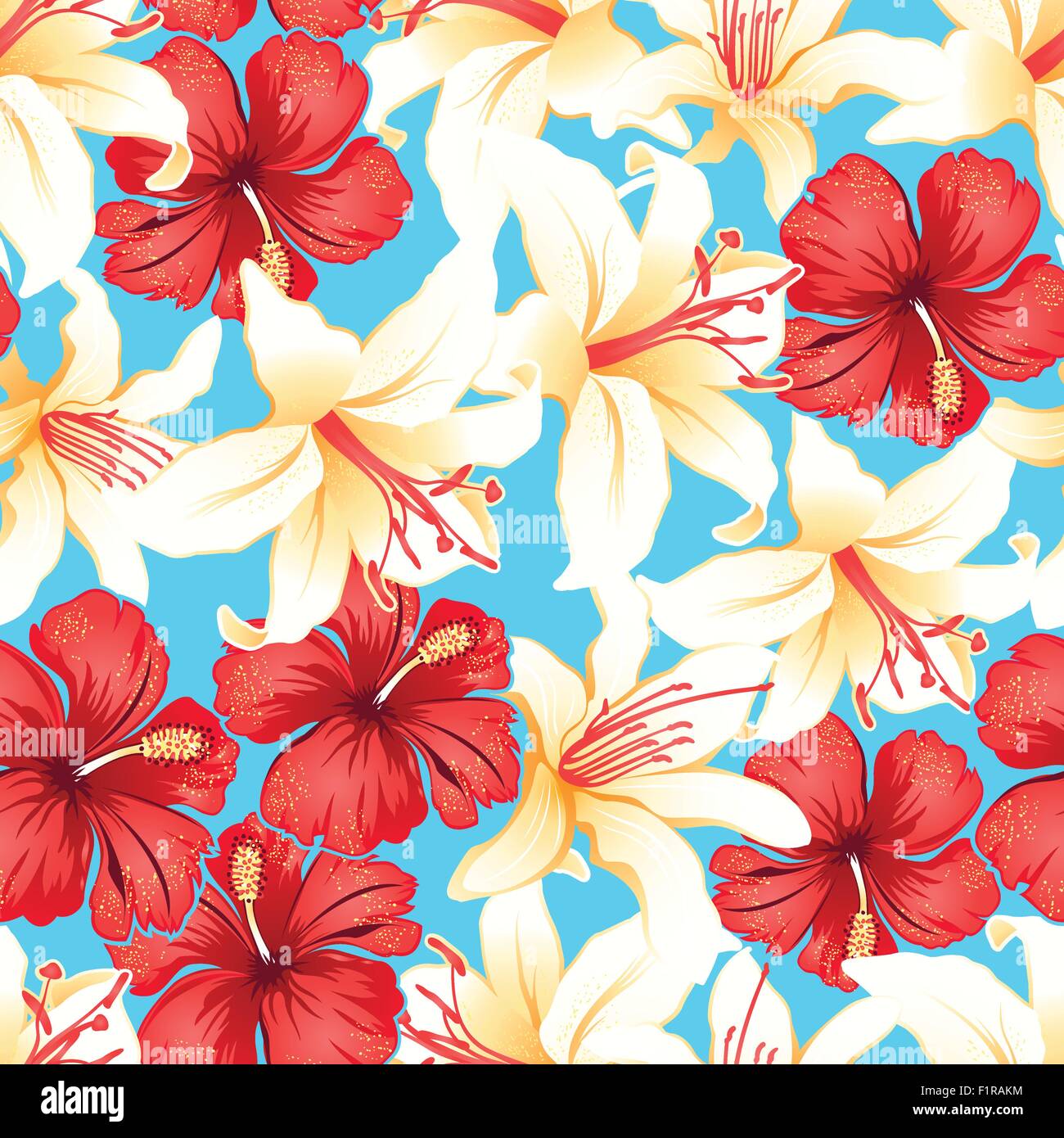 Yellow Hibiscus Flower Stock Vector Images Alamy