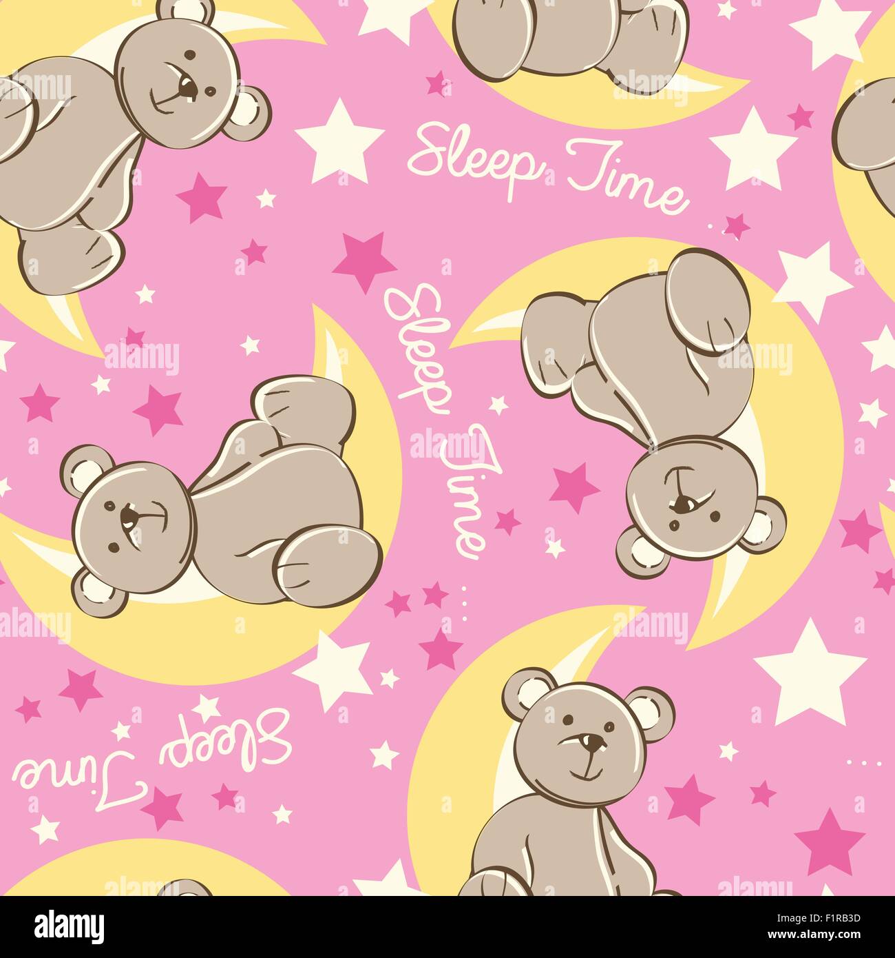 Sleepy time bear Stock Vector Images - Alamy