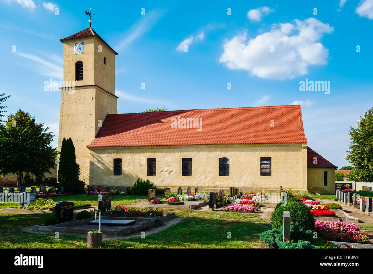 Village church Cammer, Brandenburg, Germany Stock Photo - Alamy