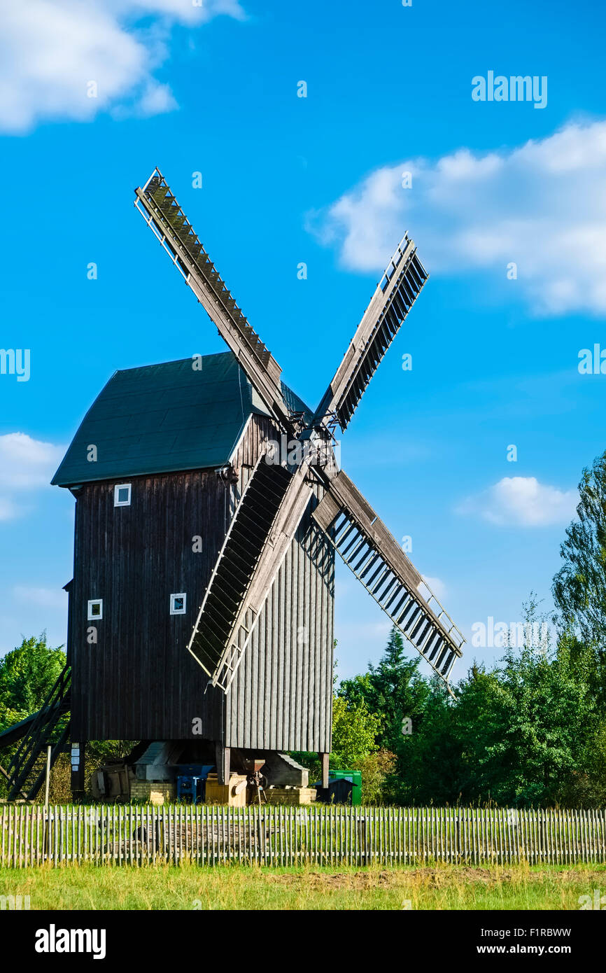 Post mill Cammer, Brandenburg, Germany Stock Photo - Alamy