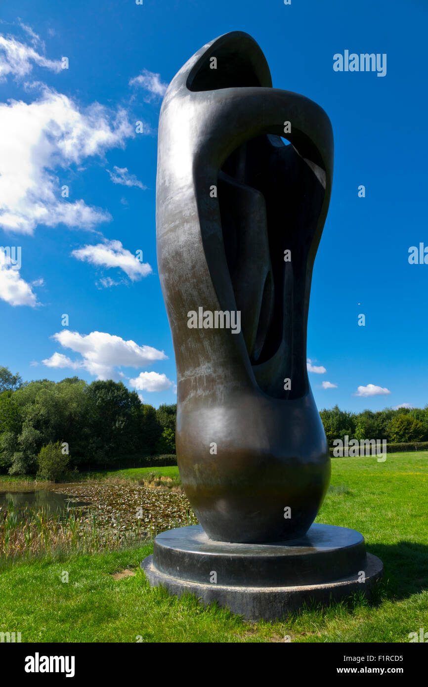 Henry Moore sculpture Large Upright internal/external form 1981 Stock ...