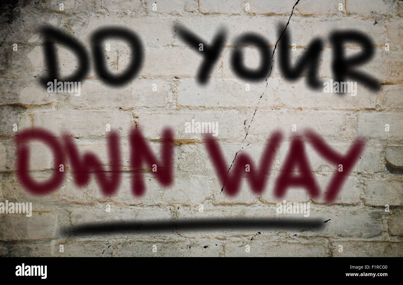 Do Your Own Way Concept Stock Photo - Alamy