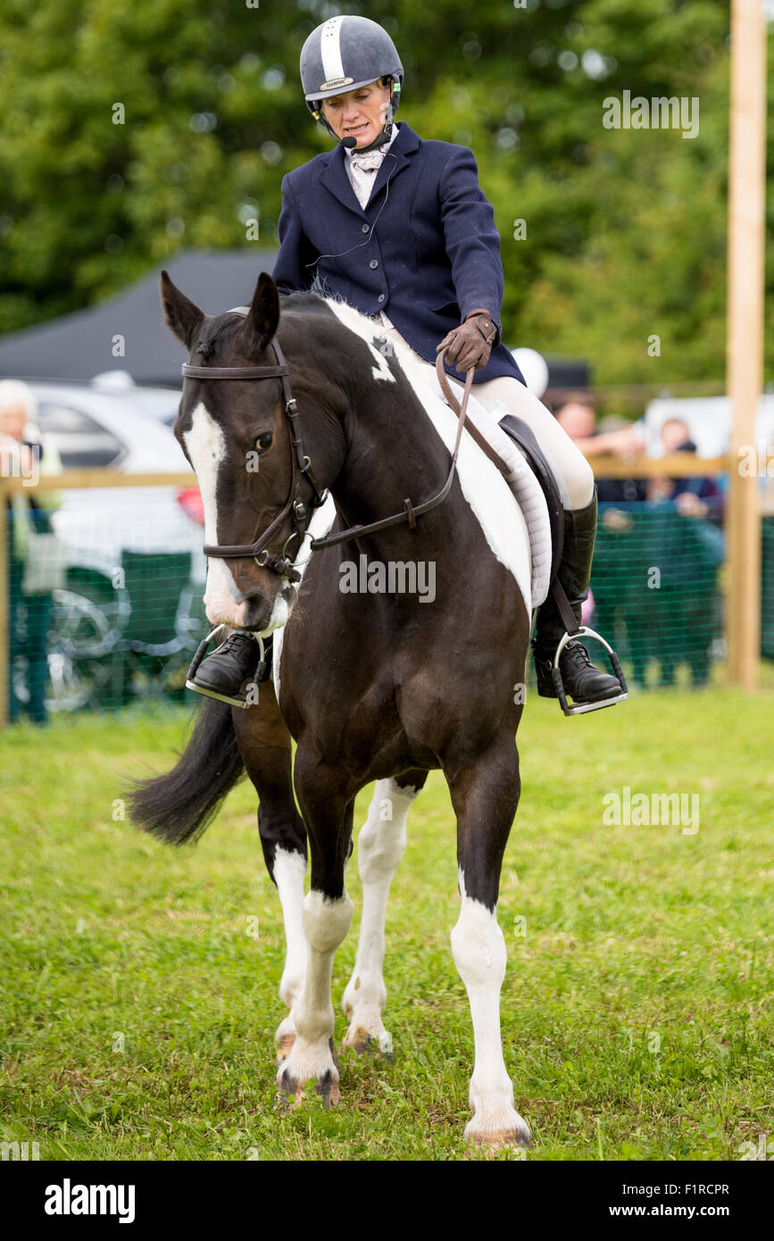 Lucie Tate Harris putting on a Dressage display at The Beckbury Show ...