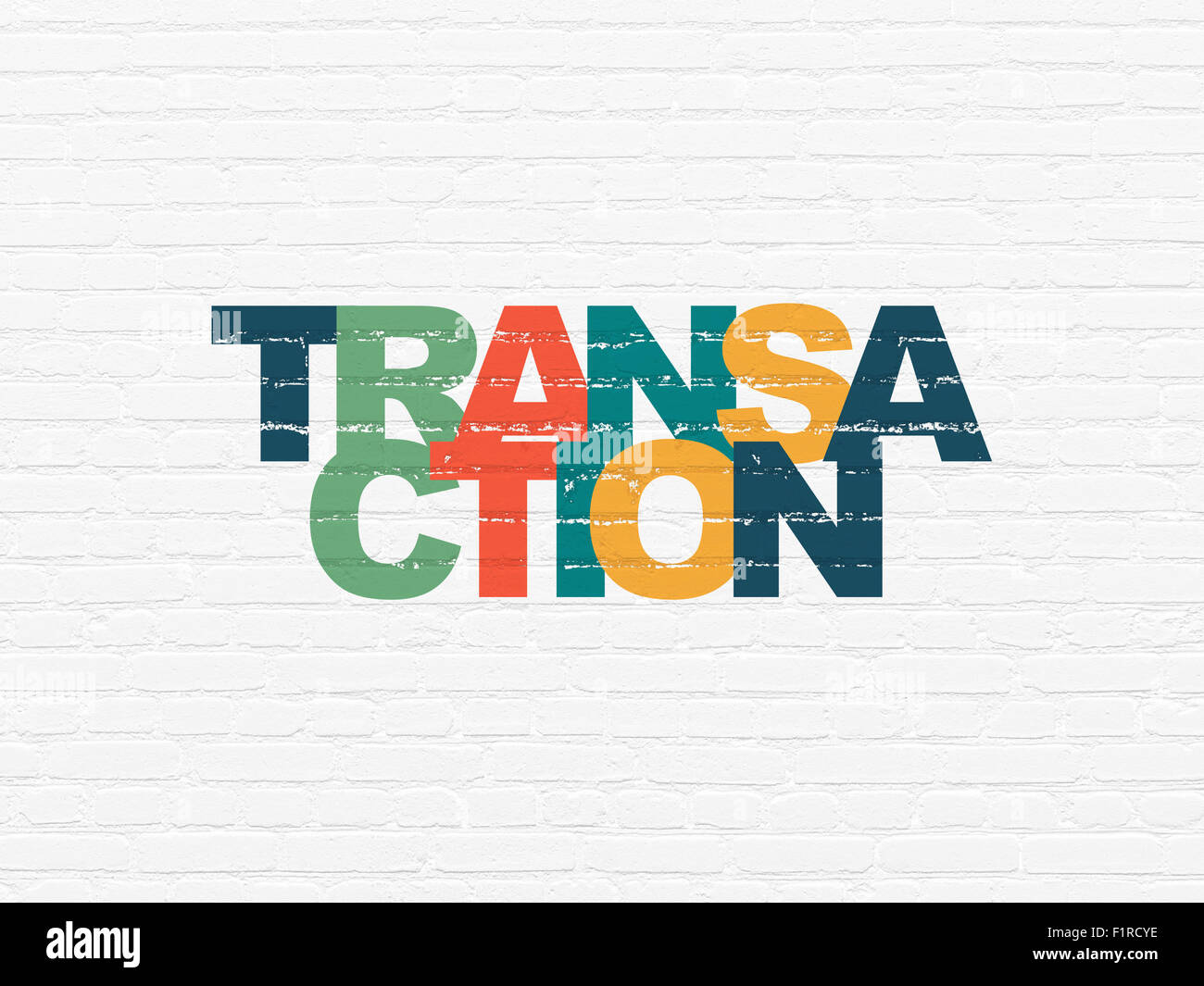 Banking concept: Transaction on wall background Stock Photo - Alamy