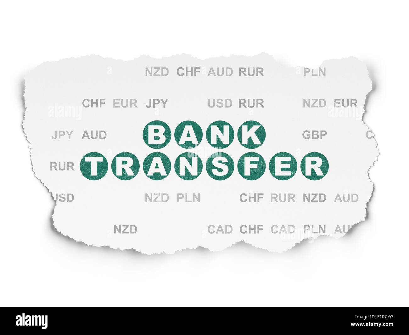 Money concept: Bank Transfer on Torn Paper background Stock Photo - Alamy