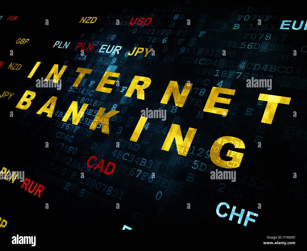 Currency concept: Internet Banking on Digital background Stock Photo ...
