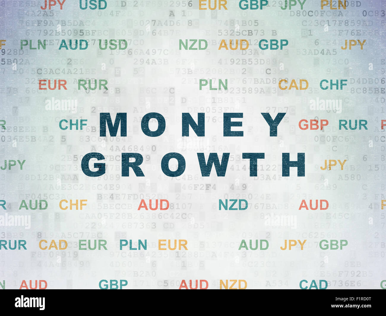 Currency concept: Money Growth on Digital Paper background Stock Photo ...
