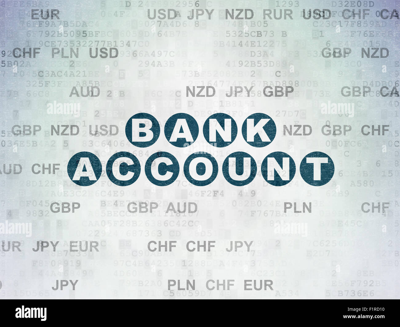 Currency concept: Bank Account on Digital Paper background Stock Photo ...