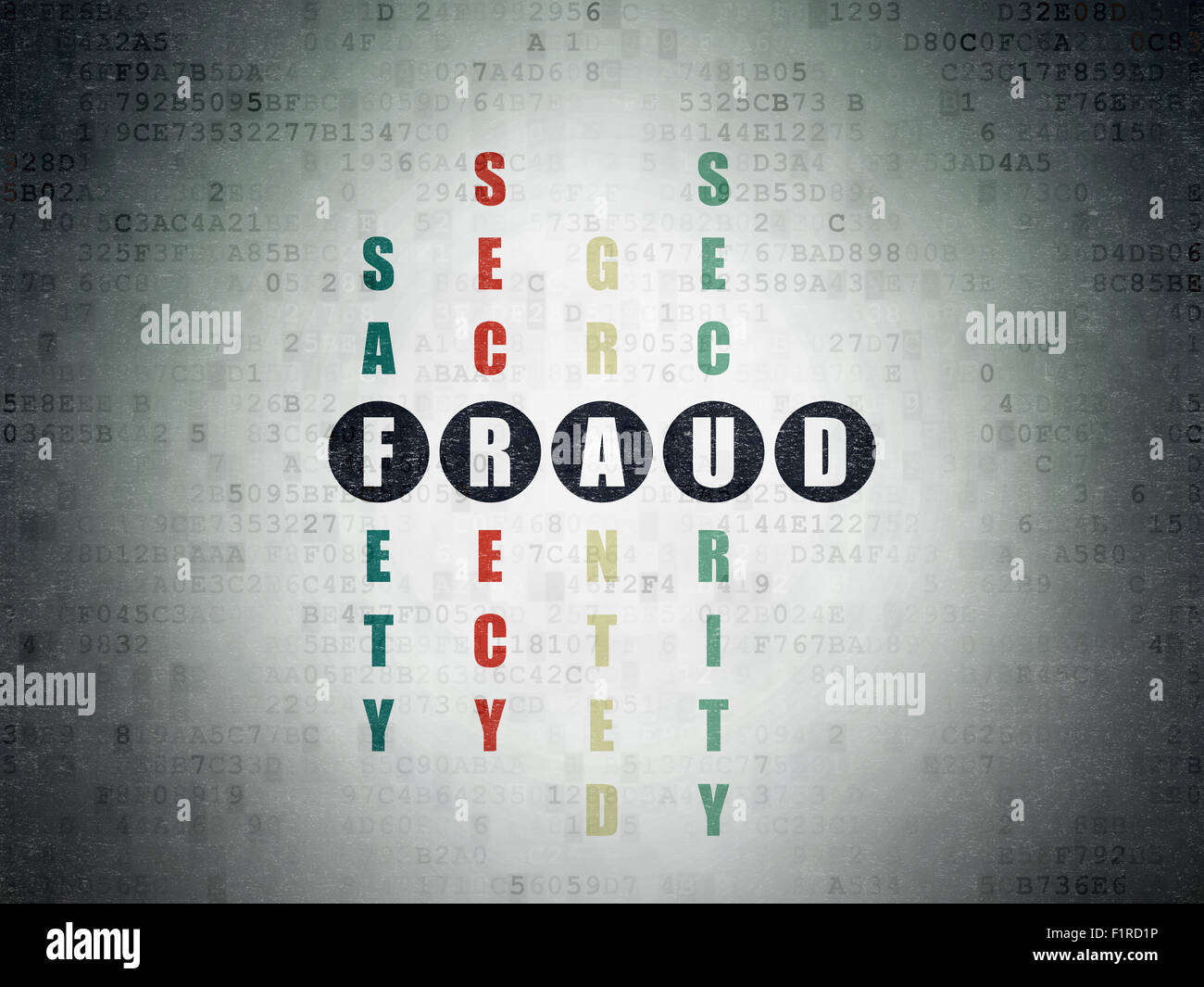 Security concept: word Fraud in solving Crossword Puzzle Stock Photo ...