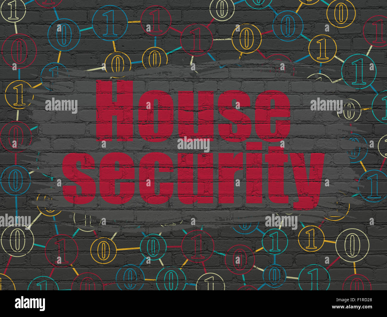 Privacy concept: House Security on wall background Stock Photo - Alamy