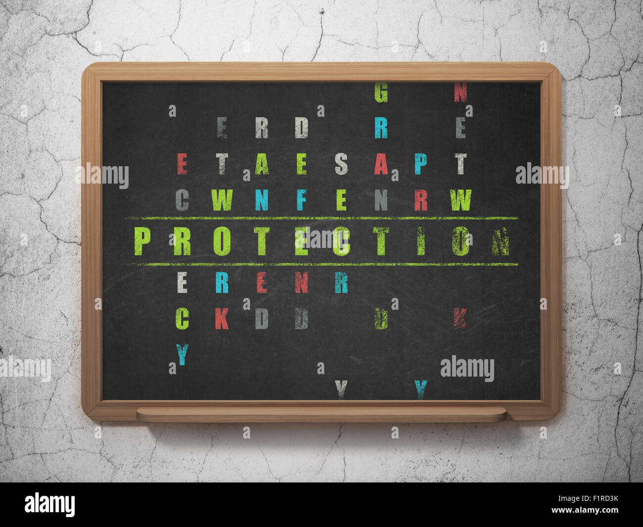Protection concept: word Protection in solving Crossword Puzzle Stock ...