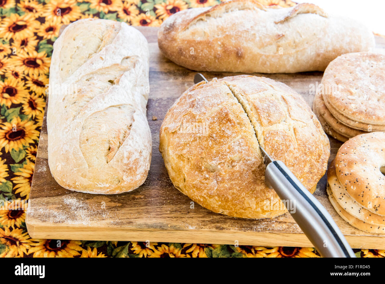 an assortment of fresh baked breads Stock Photo - Alamy