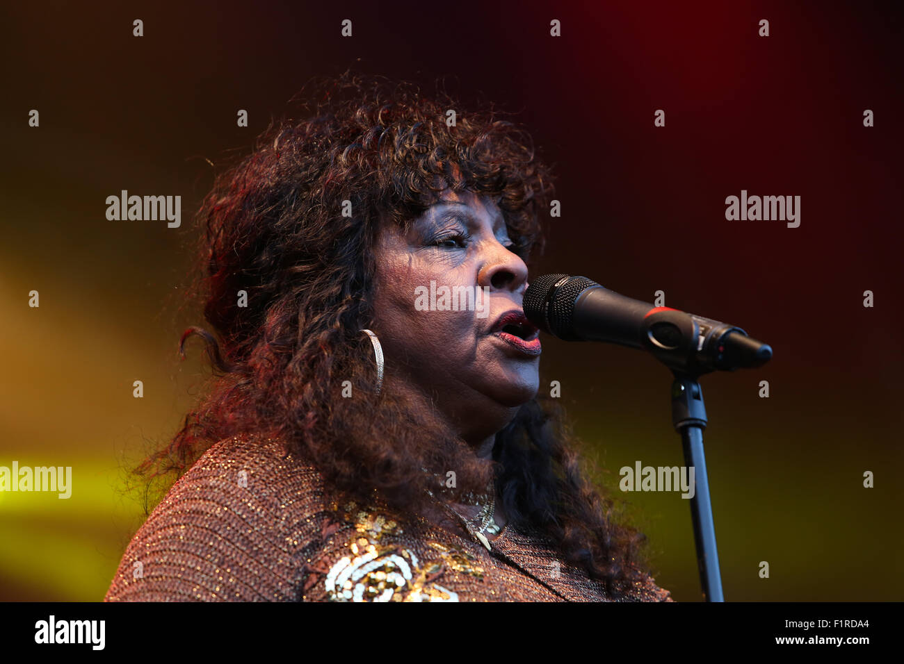 Preston Park, Brighton, East Sussex, UK. Martha Reeves performing at ...