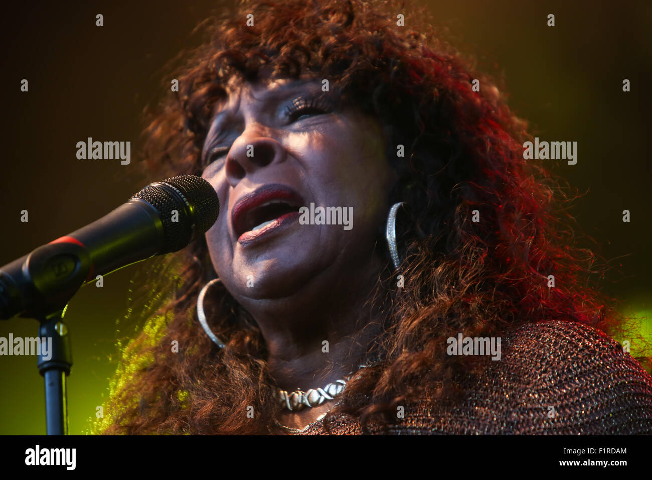 Preston Park, Brighton, East Sussex, UK. Martha Reeves performing at ...