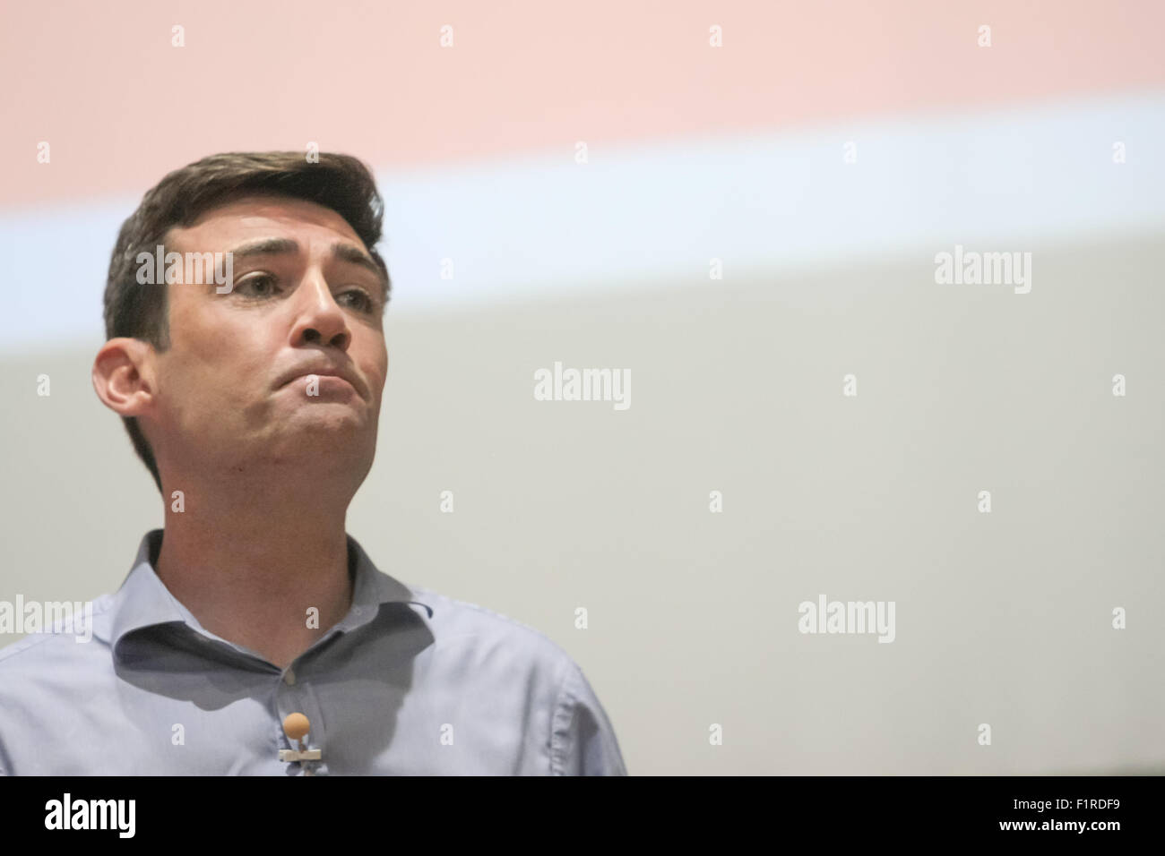 Andy Burnham, Labour leader candidate, head shot during a campaign ...