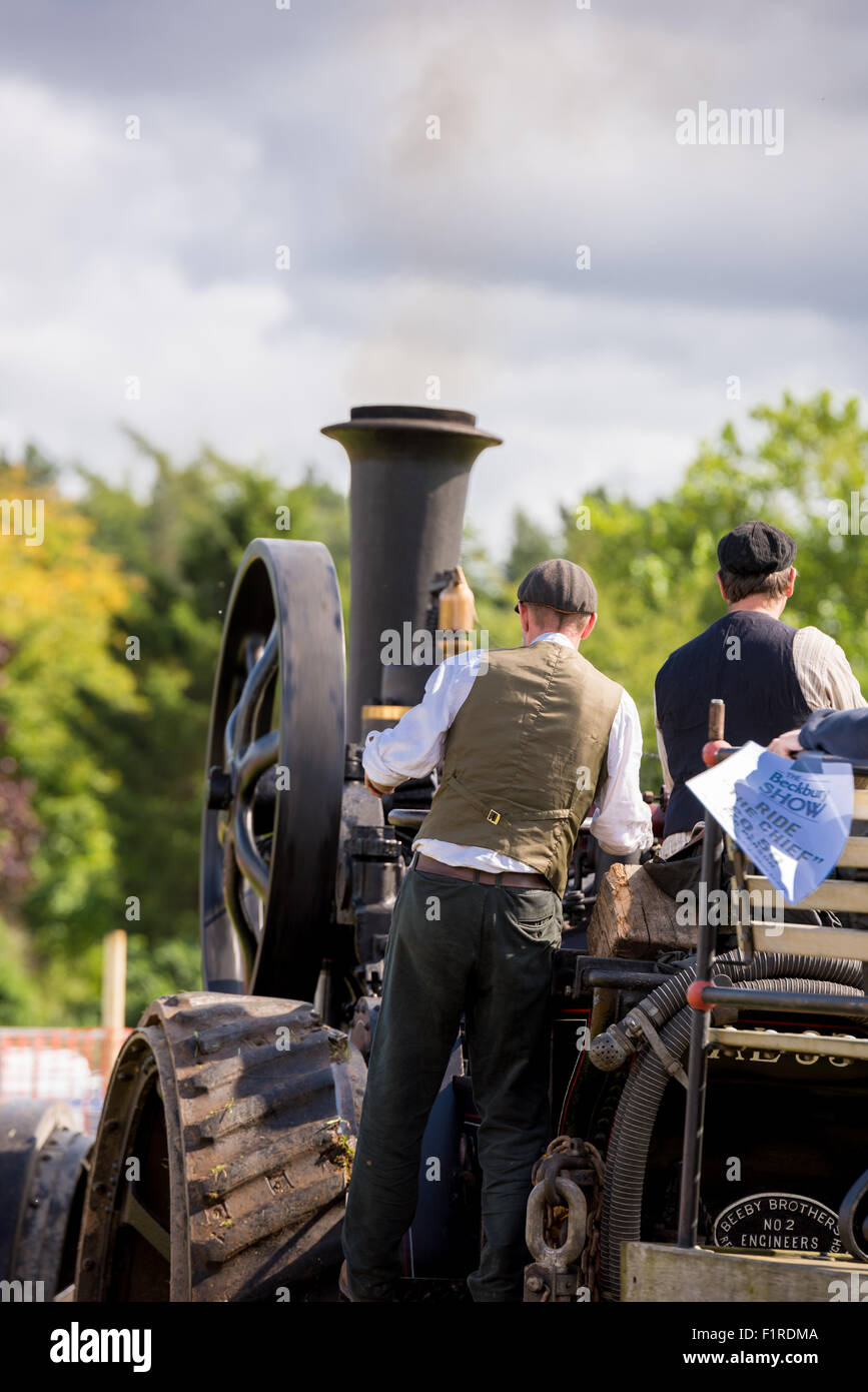 The Chief a fully restored Steam Tractor giving rides around the field ...