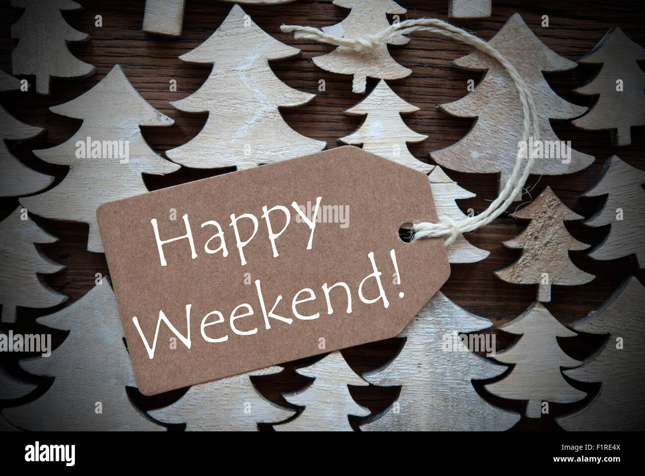 Weekend christmas happy label hi-res stock photography and images - Alamy