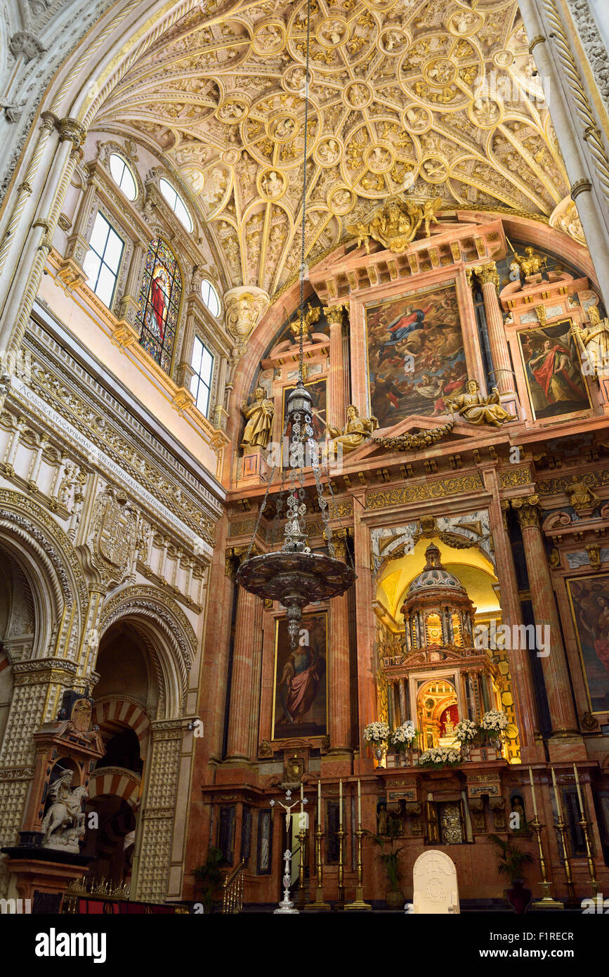 High main altar with vaulted ceiling of the Cordoba Our Lady of the ...
