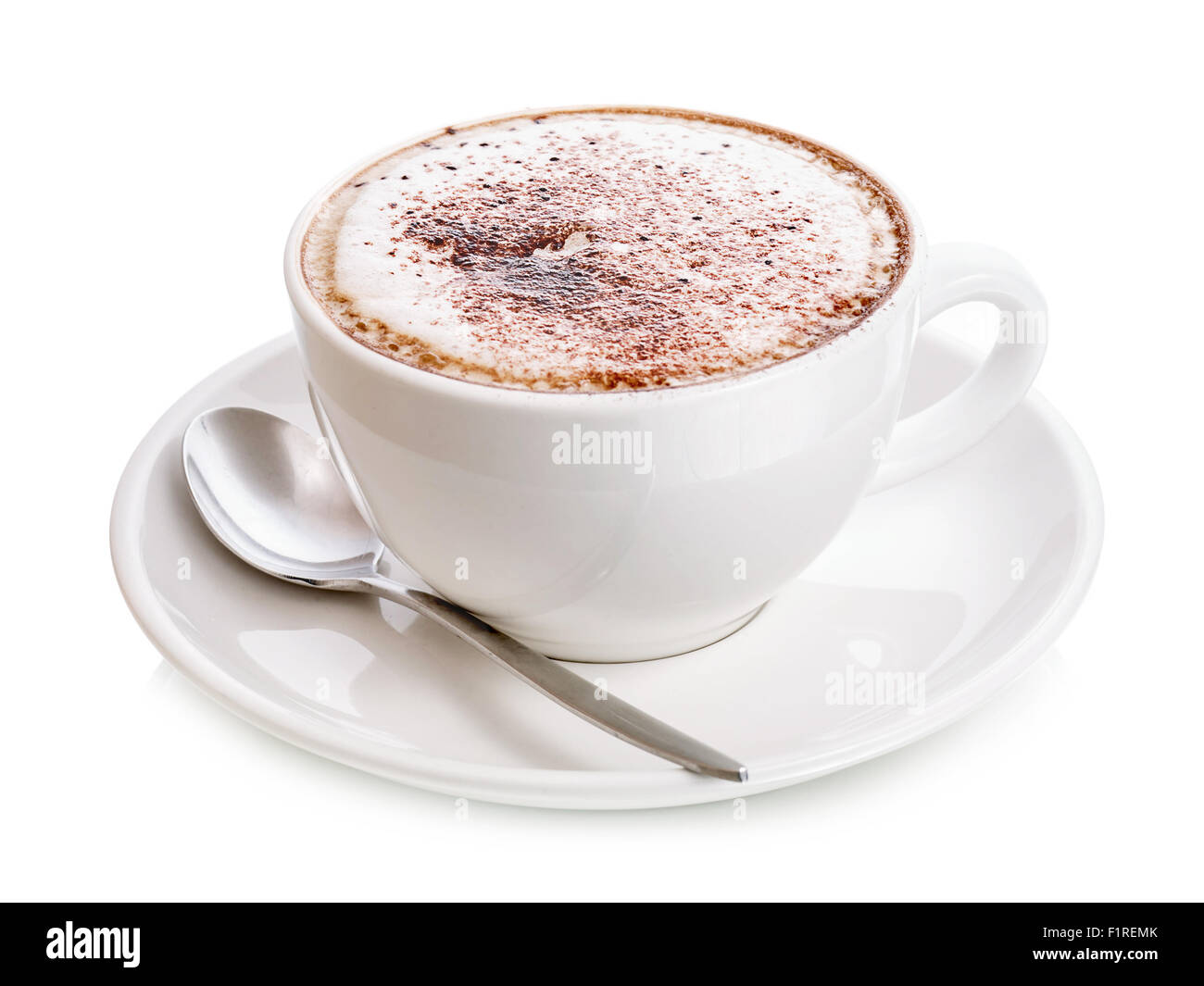 Isolated cup of coffee with cream Stock Photo - Alamy