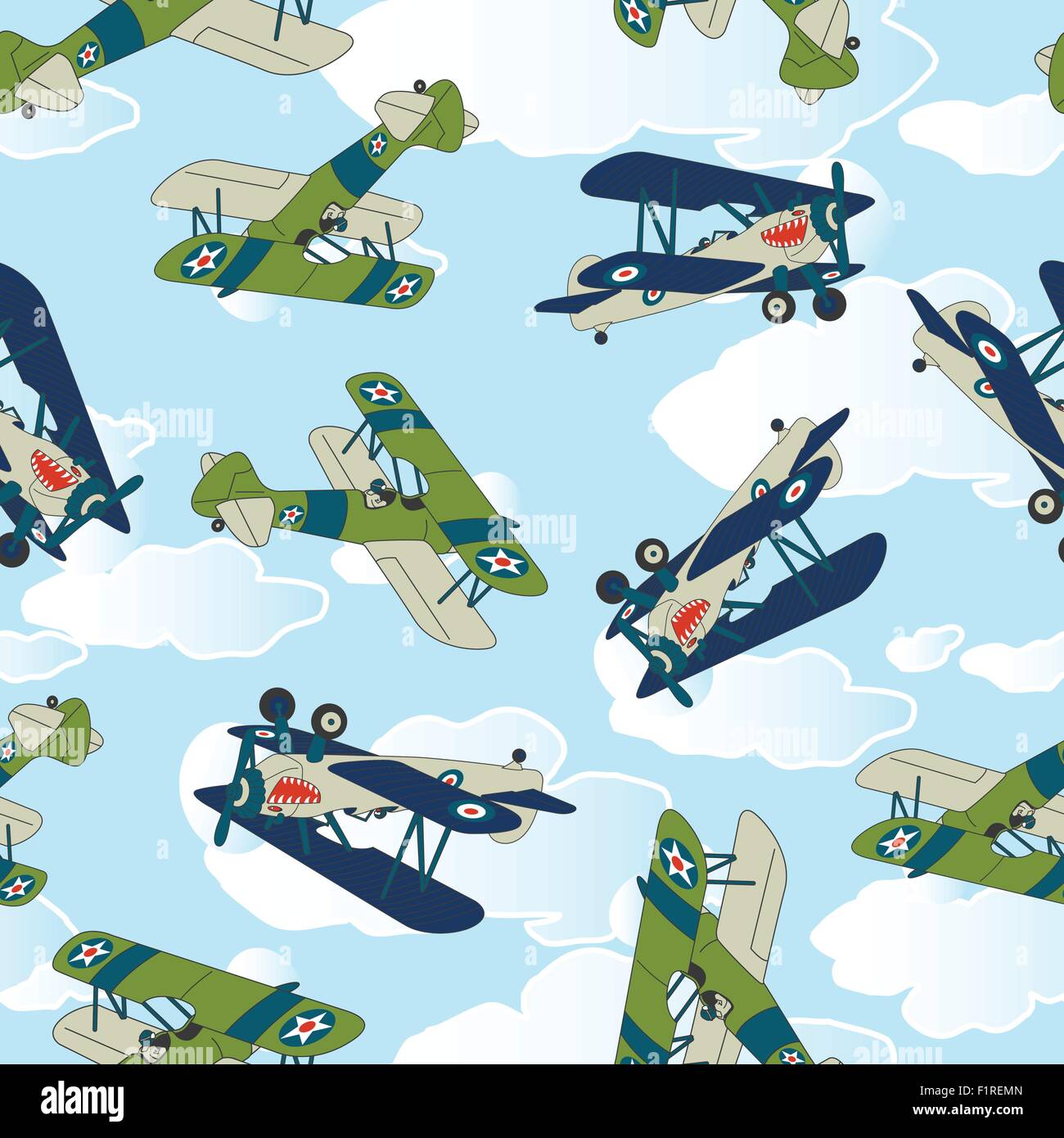 Vintage aircraft flying uk Stock Vector Images - Alamy