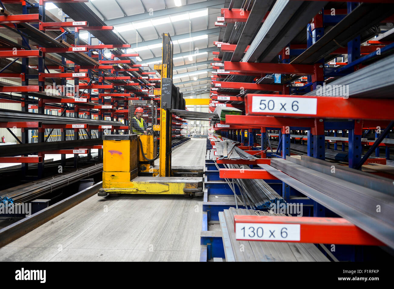 Steel warehouse racking side loading hi-res stock photography and ...