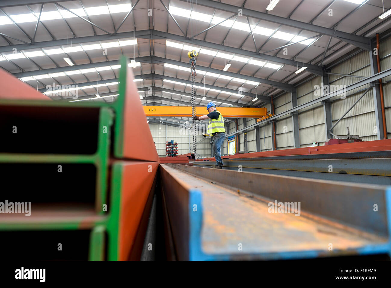 Thomas Graham, steel warehouse. Girders overhead crane Stock Photo - Alamy