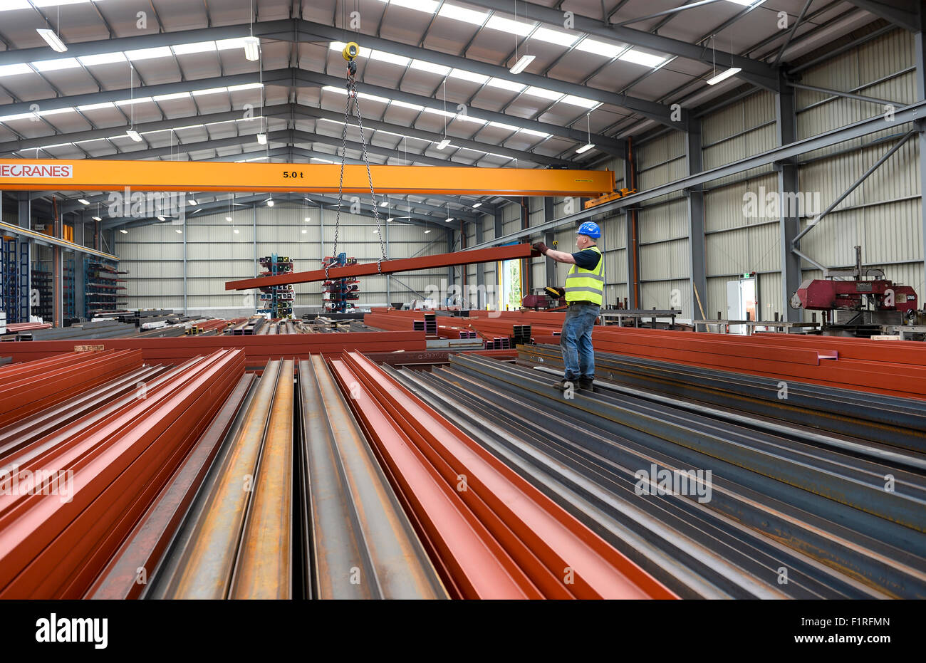 Thomas Graham, steel warehouse. Girders overhead crane Stock Photo - Alamy