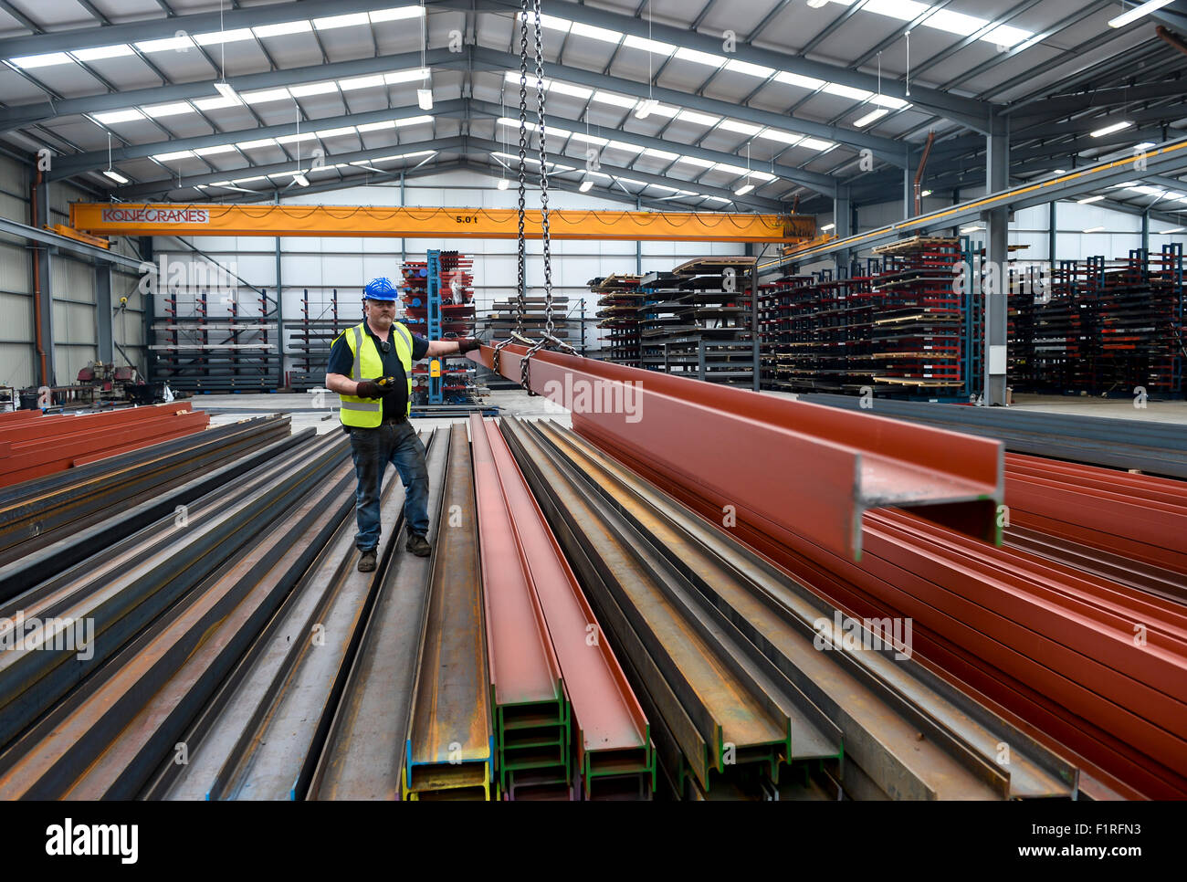 Thomas Graham, steel warehouse. Girders overhead crane Stock Photo - Alamy
