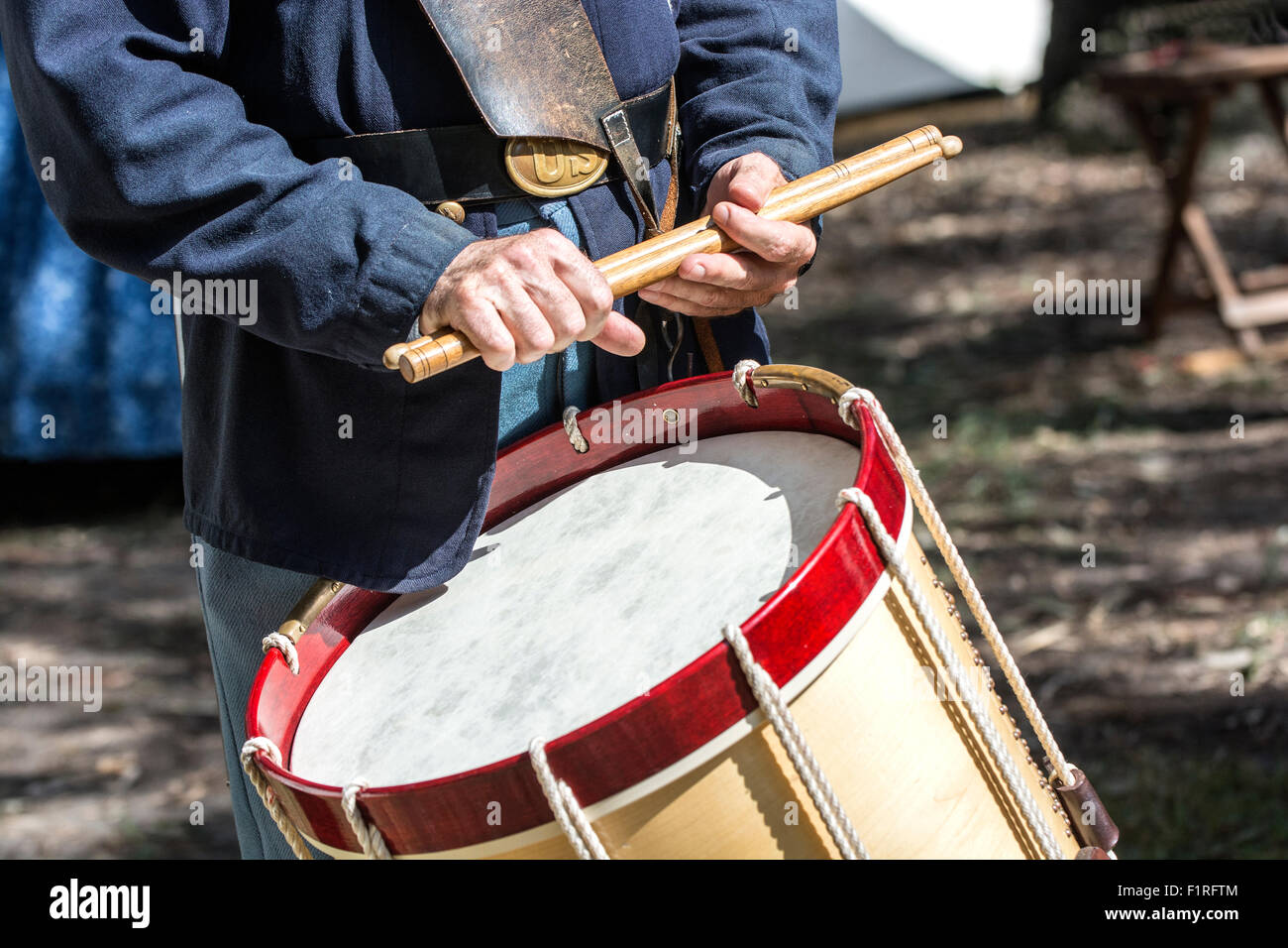 A Union drummer at a Civil War re-enactment Stock Photo - Alamy