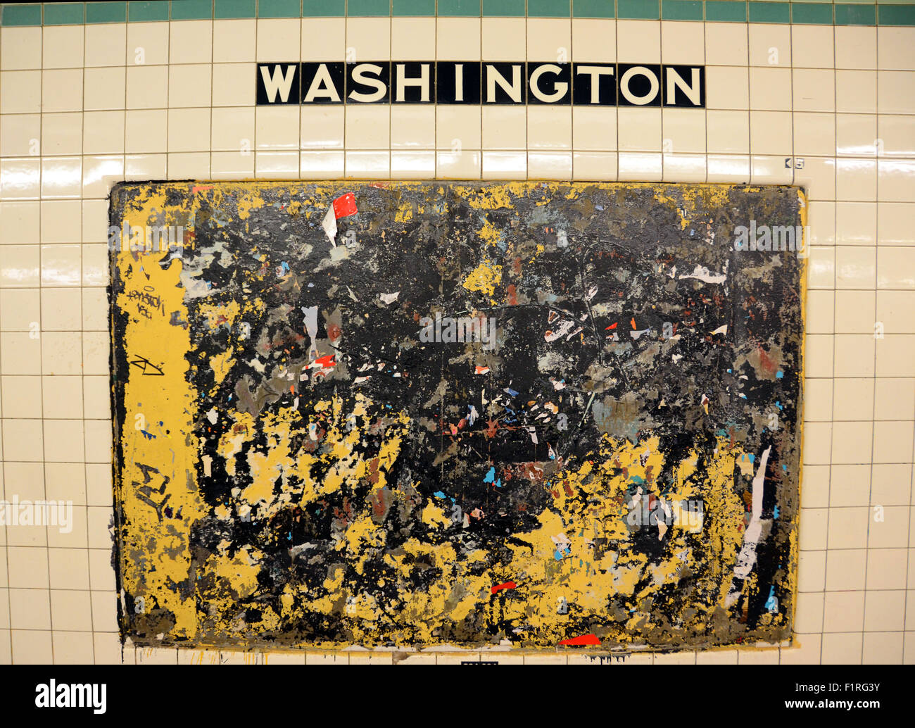 vacant poster spot washington subway new york Stock Photo - Alamy
