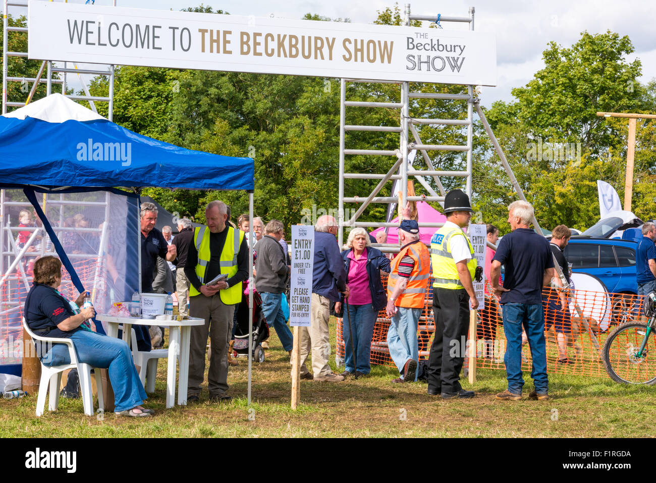 Entrance to The Beckbury Show 2015 Shropshire UK Stock Photo - Alamy