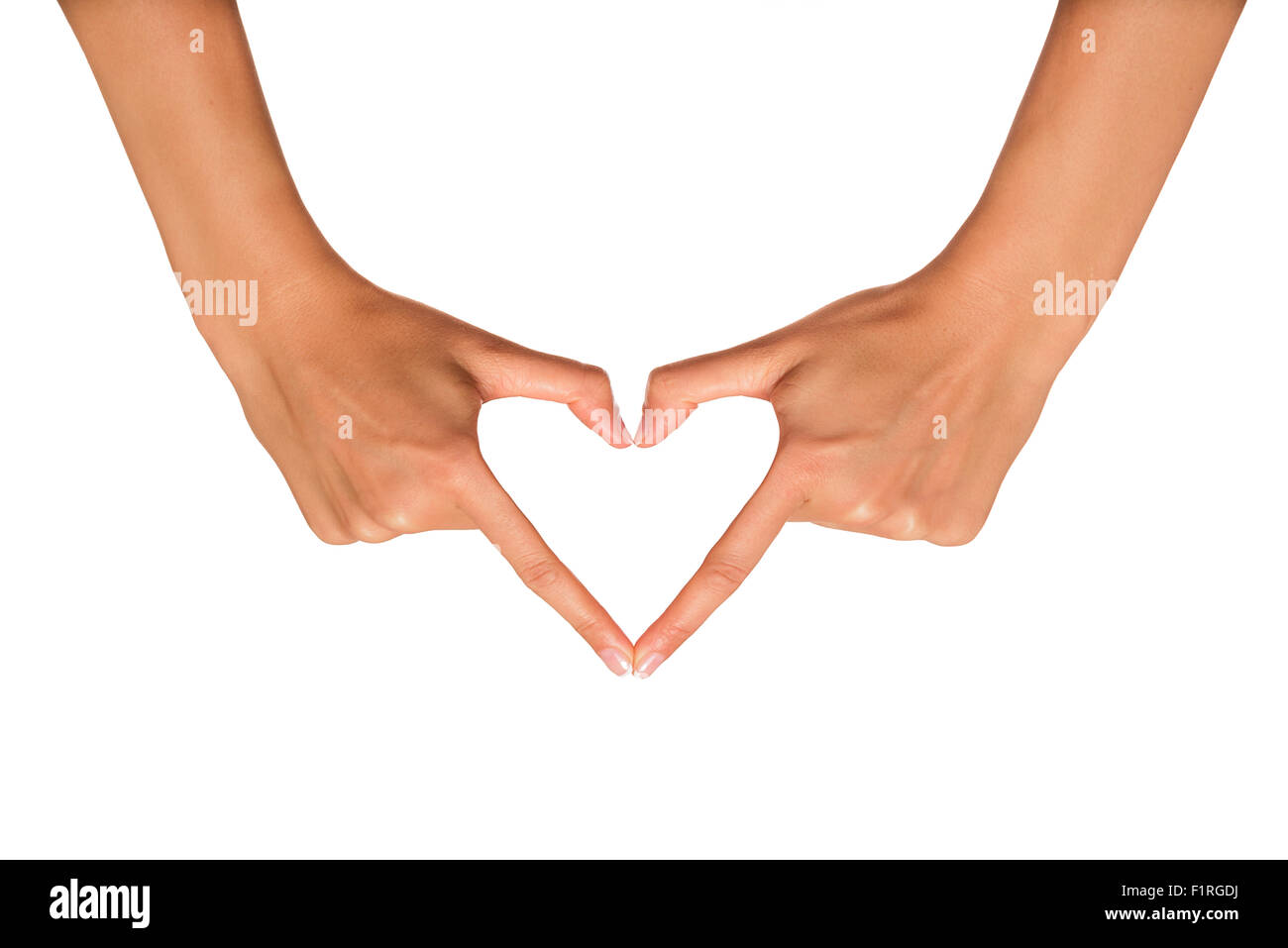 Hand heart shape Cut Out Stock Images & Pictures - Alamy