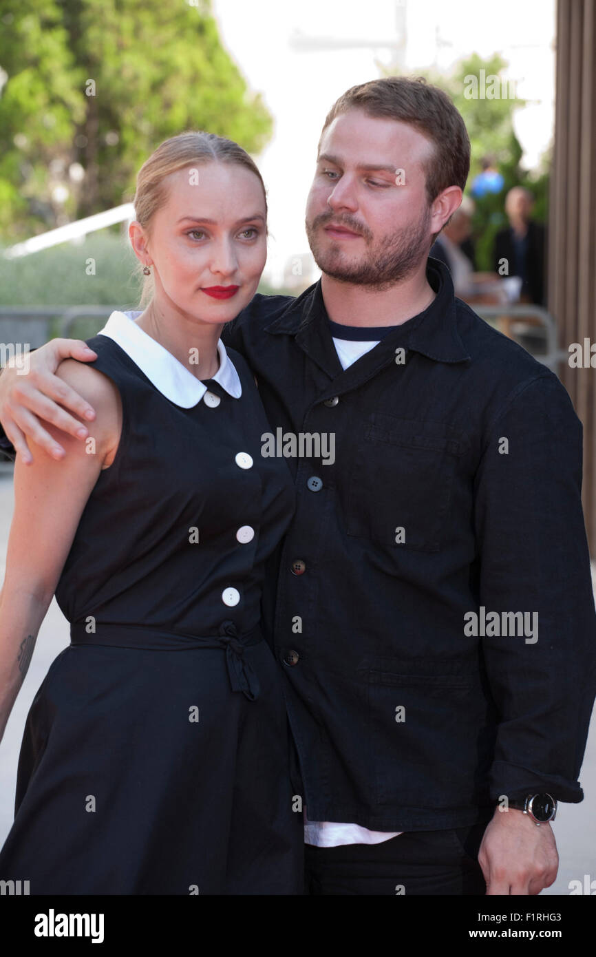 Venice, Italy. 05th Sep, 2015. Mona Fastvold and Brady Corbet at the ...