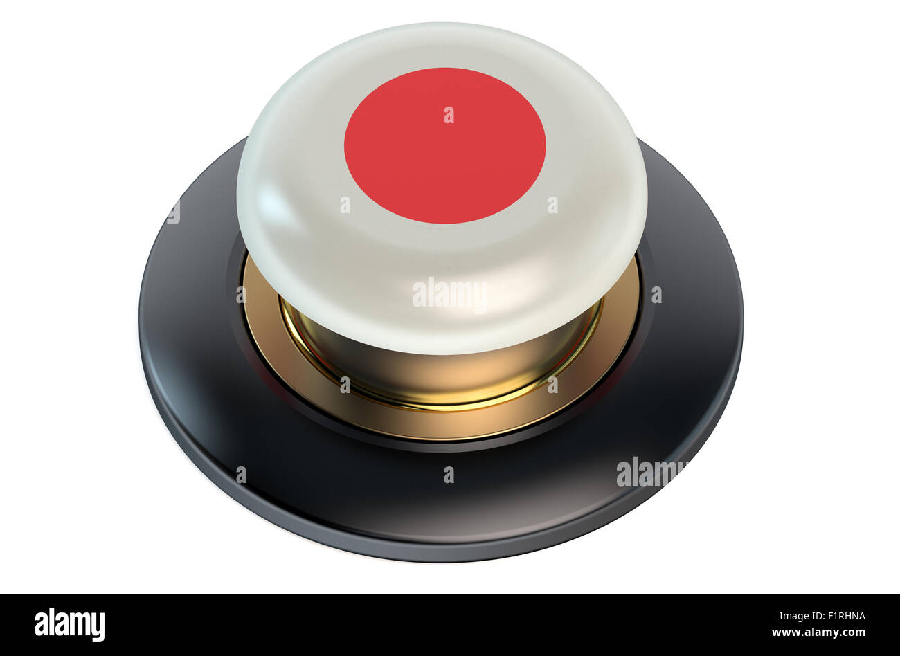Button with flag of Japan isolated on white background Stock Photo - Alamy