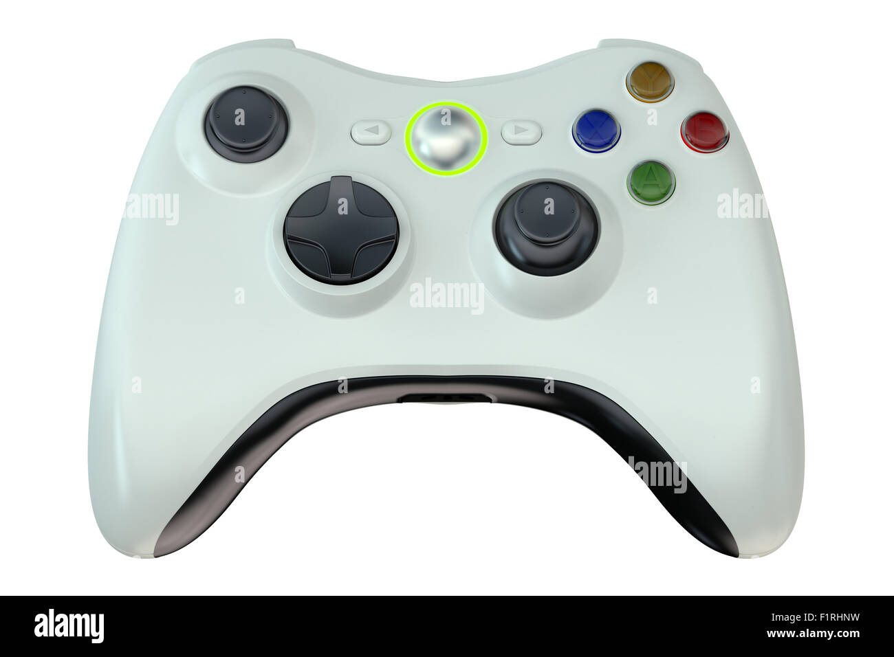 white game controller isolated on white background Stock Photo - Alamy