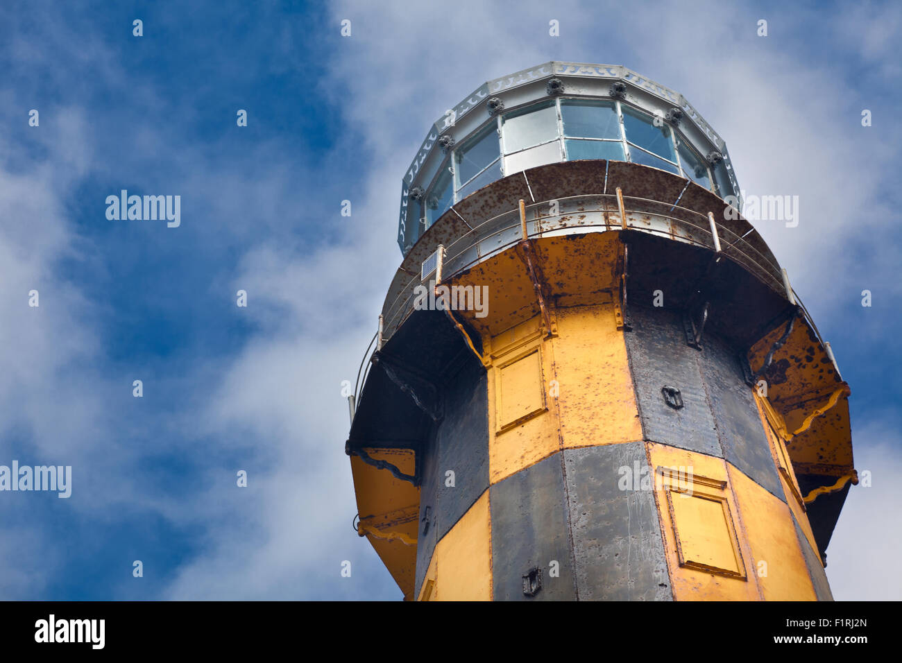 Lighthouse with warning sign hi-res stock photography and images - Alamy
