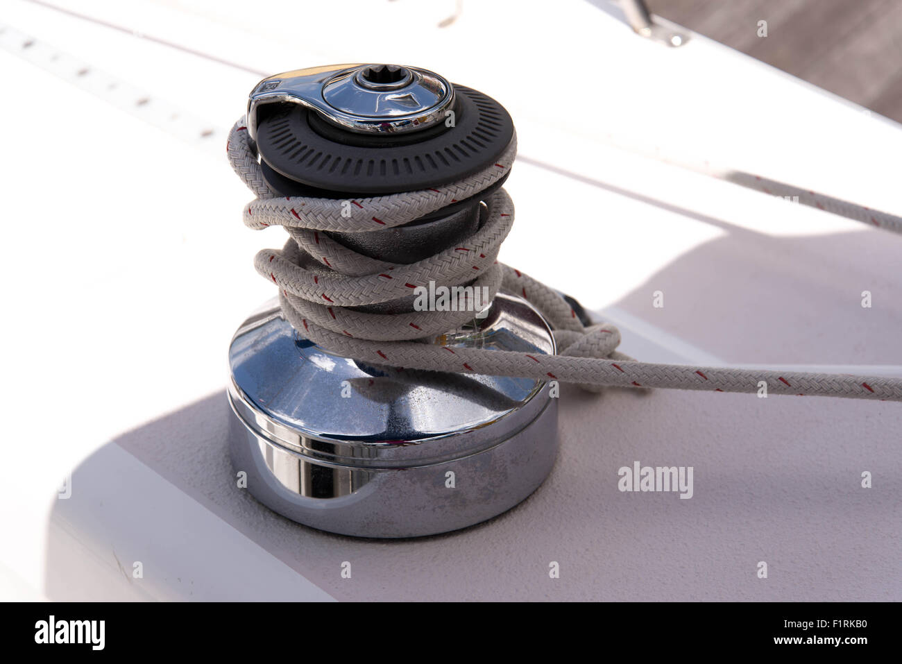 sailboat lines twisted around a spindle Stock Photo - Alamy