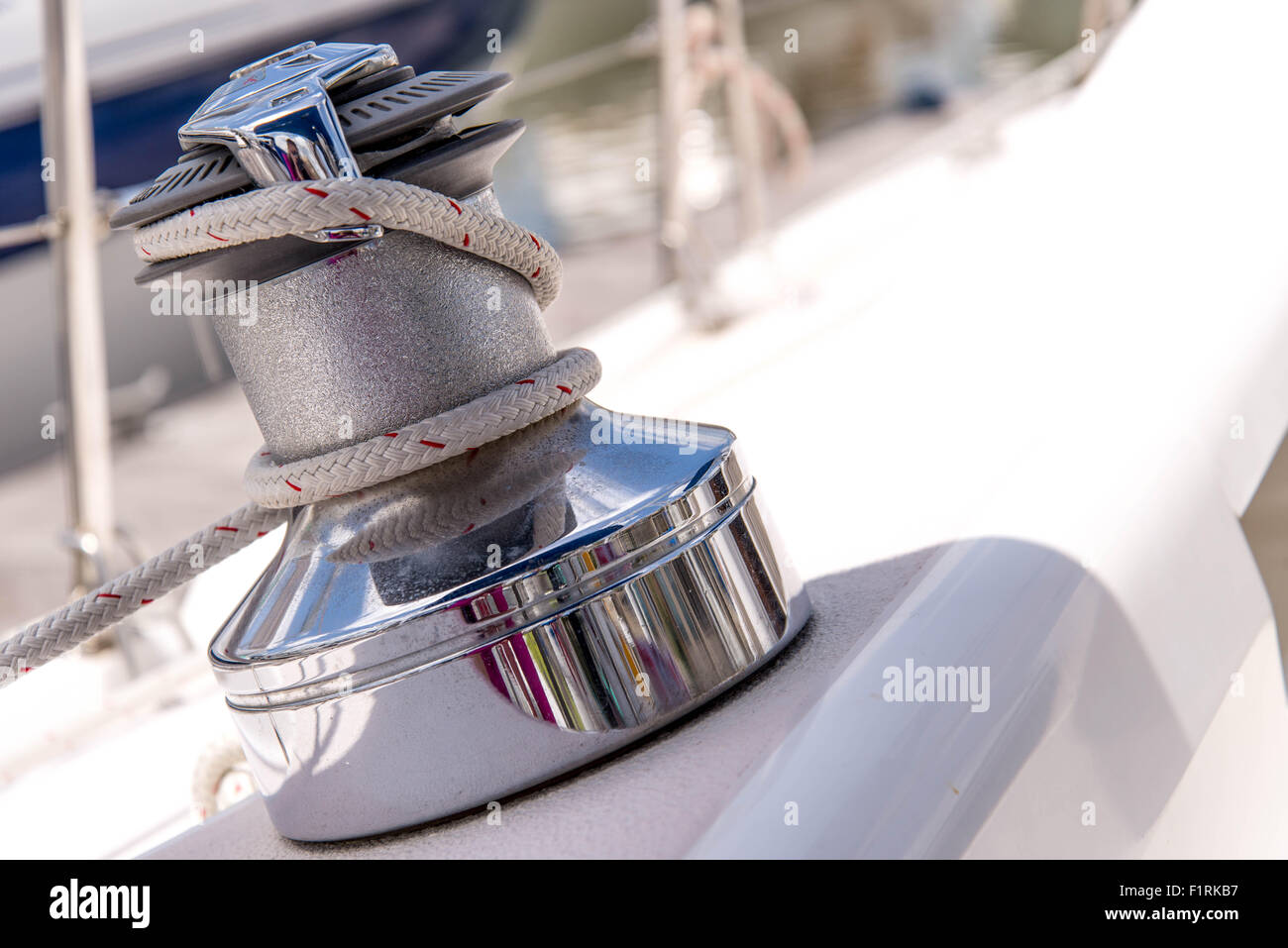 sailboat lines twisted around a spindle Stock Photo - Alamy