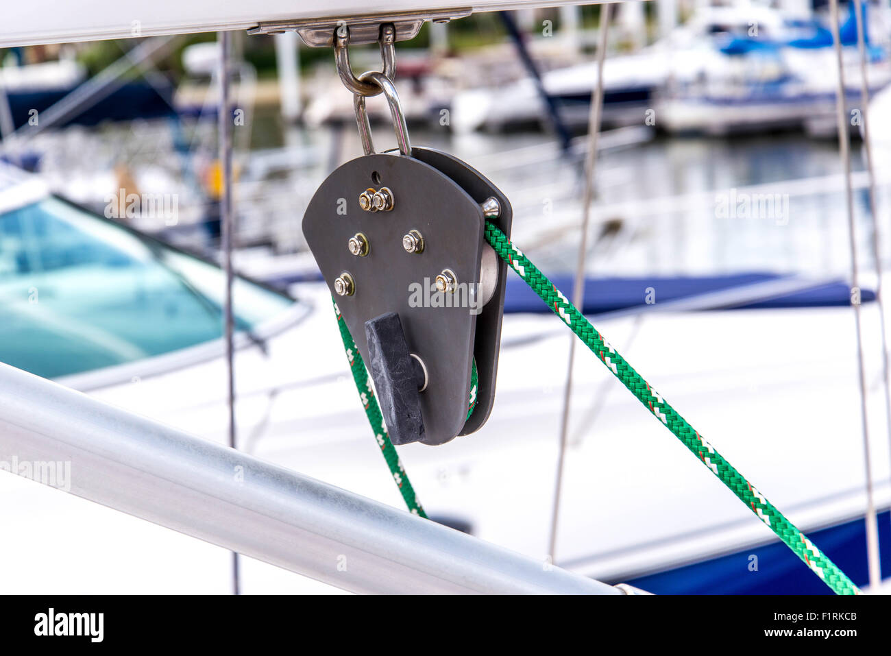 sailboat lines and pulleys Stock Photo - Alamy