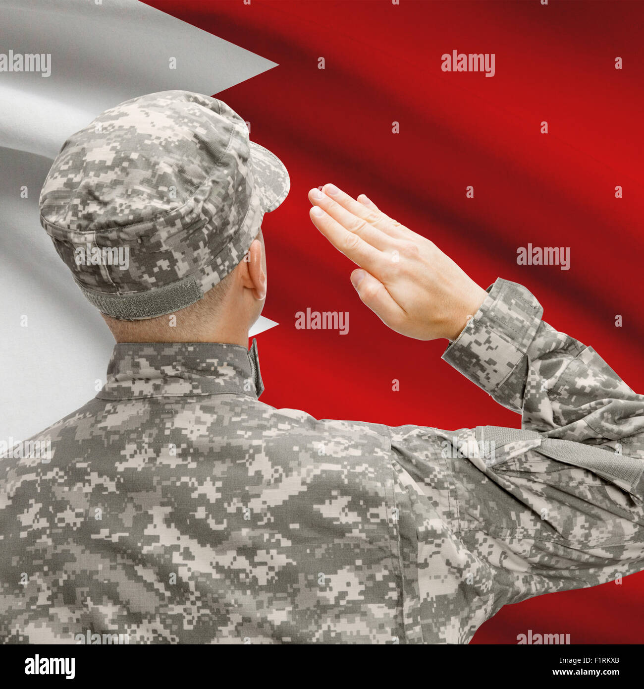 National military forces with flag on background conceptual series ...
