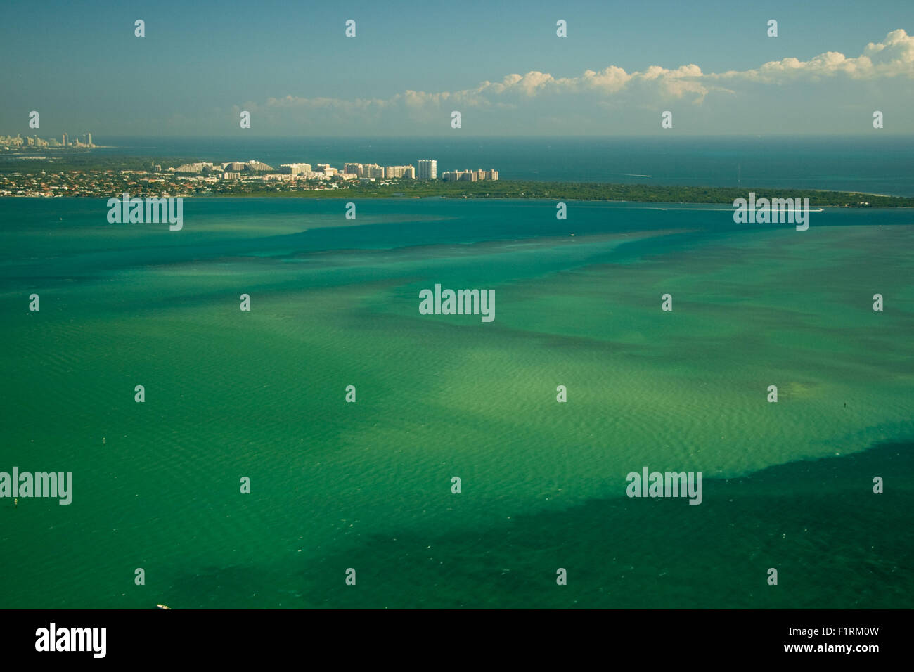 Aerial view of the Atlantic Ocean, Miami, Florida, USA Stock Photo - Alamy