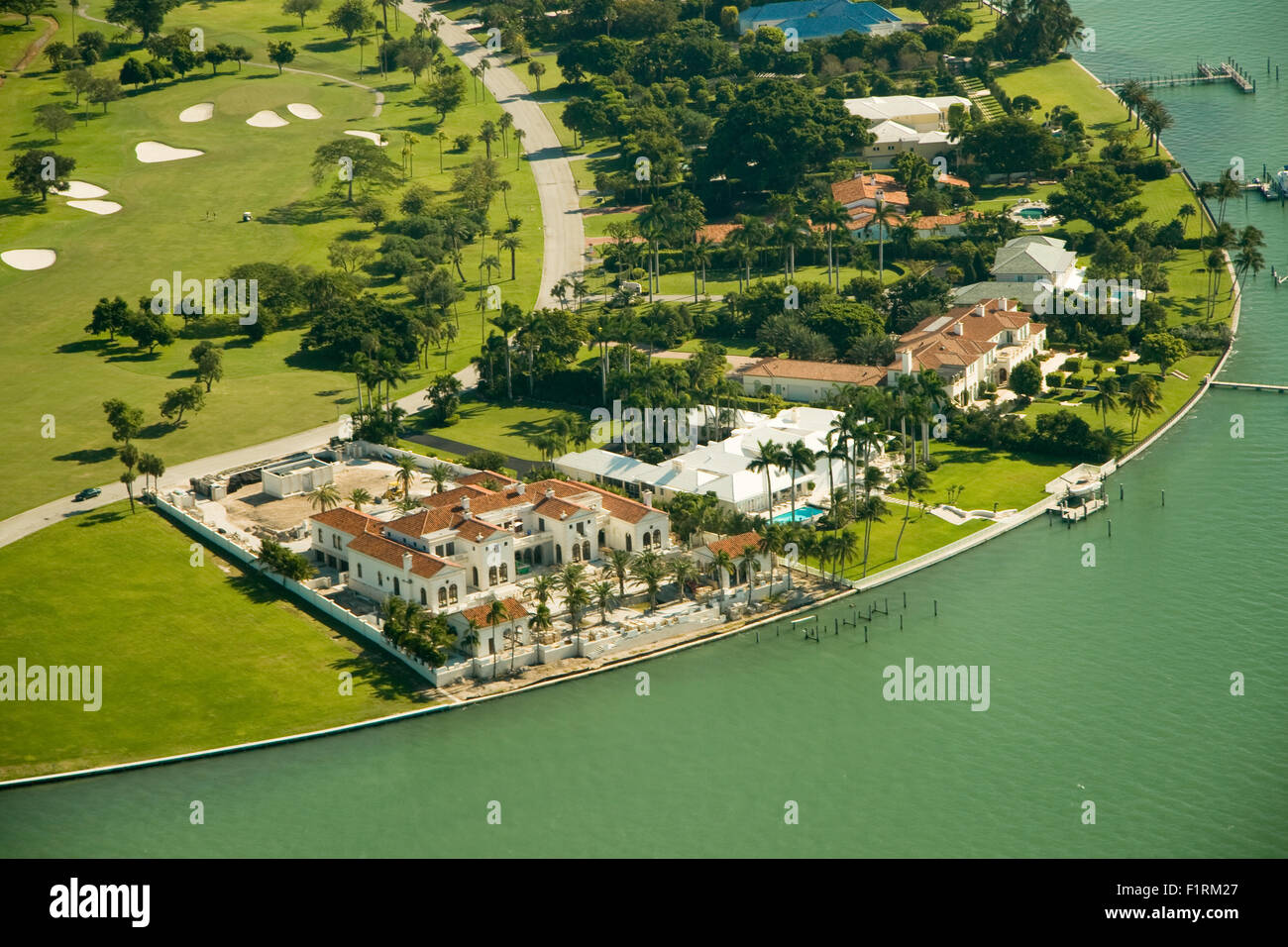 Aerial photography of generic real estate in the area of Miami, Florida ...